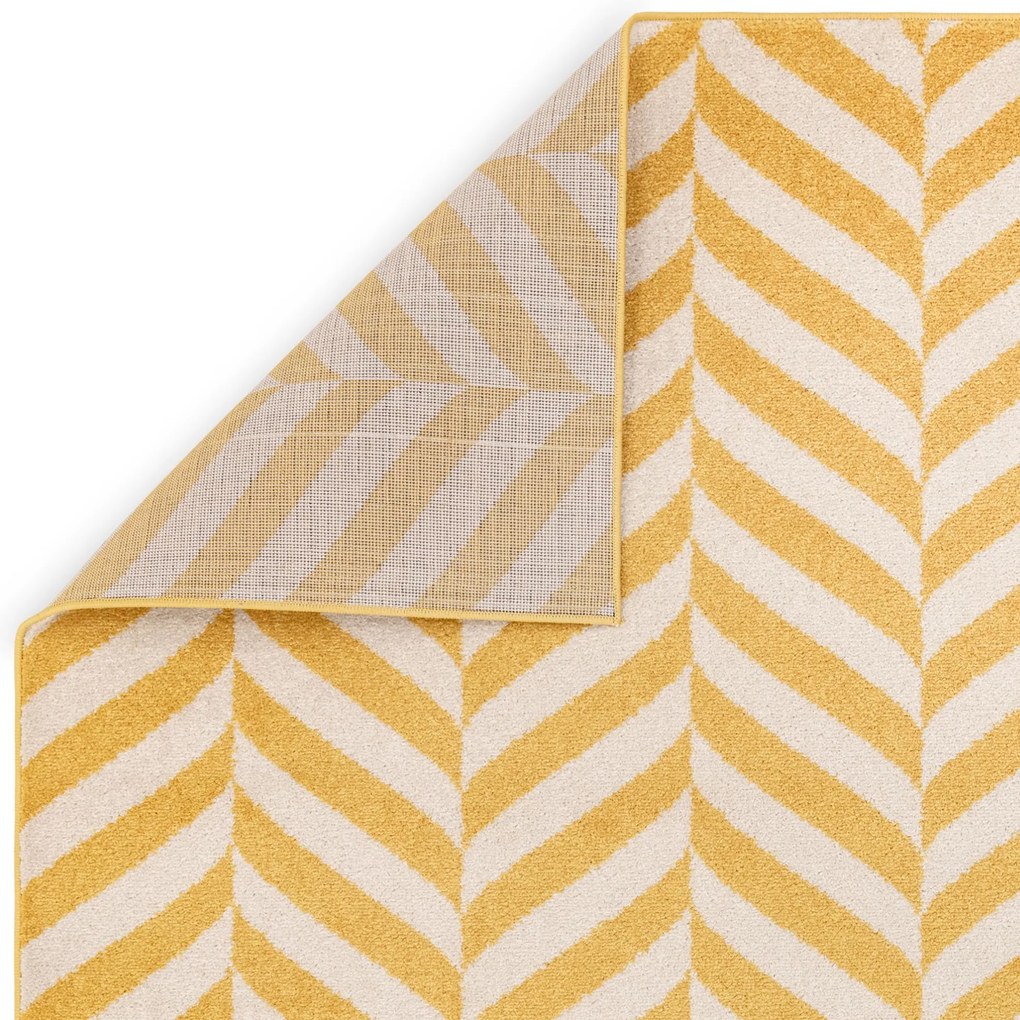 Tribeca Design Kusový koberec Jars Yellow Chevron Rozměry: 160x230 cm