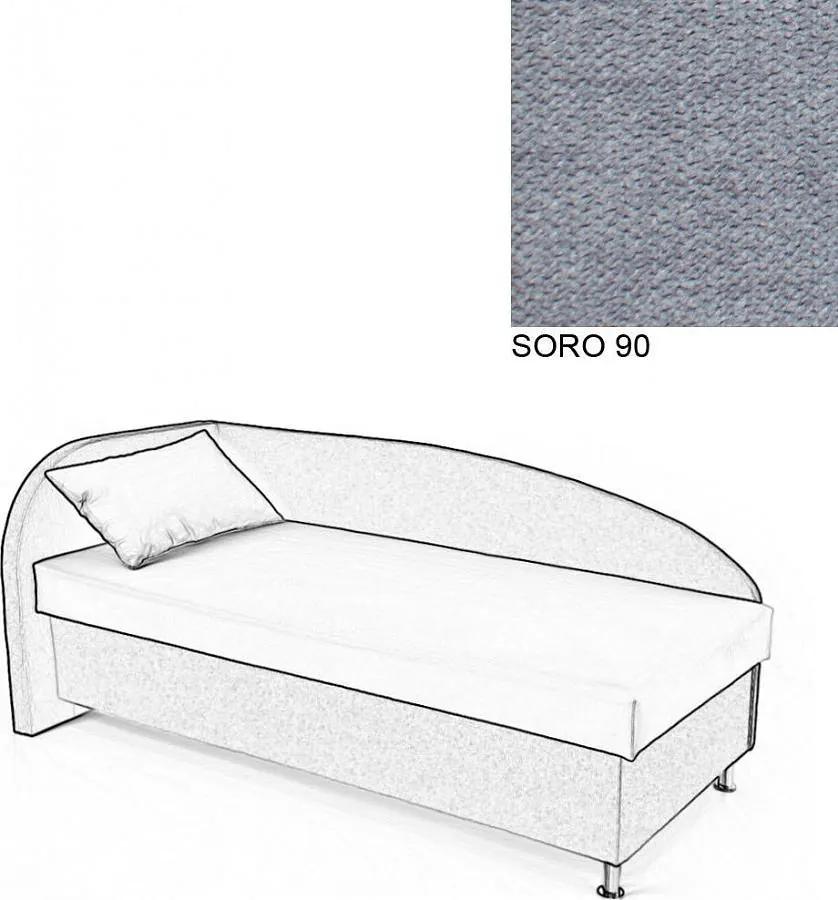 Dřevona - Elitte Čalouněná postel AVA NAVI, s úložným prostorem, 90x200, levá, SORO 90