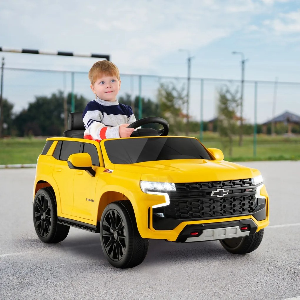 Costway Dětské elektrické auto Chevrolet s 2,4 G dálkovým ovládáním a – žluť