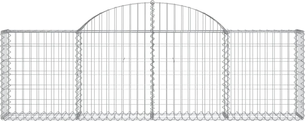 Klenuté gabionové koše 11 ks 200x30x60/80 cm pozinkované železo 3146077