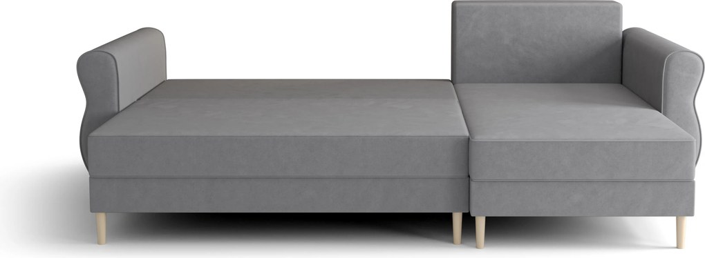 Rozkládací oboustranná sedací souprava do L SILVIANO 230x140 cm, šedá