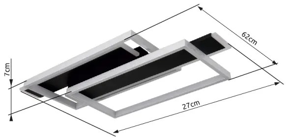 Globo 67187-40 - LED Stropní svítidlo FINNLEY LED/40W/230V 62x27 cm