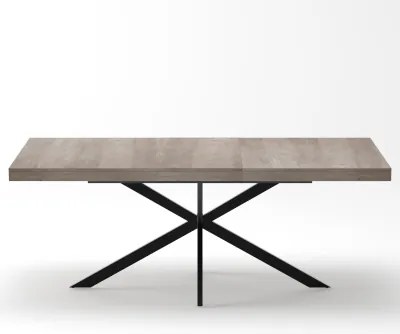 Aosom Vysouvací retro jídelní stůl s úložným prostorem a jemným vysouvacím mechanismem pro 4–6 osob, 160x80x76 cm, šedý