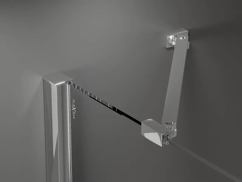 Mexen Velar Duo, posuvné sprchové dveře do otvoru 150 cm, 8mm šedé sklo, chromová, 871-150-000-42-01