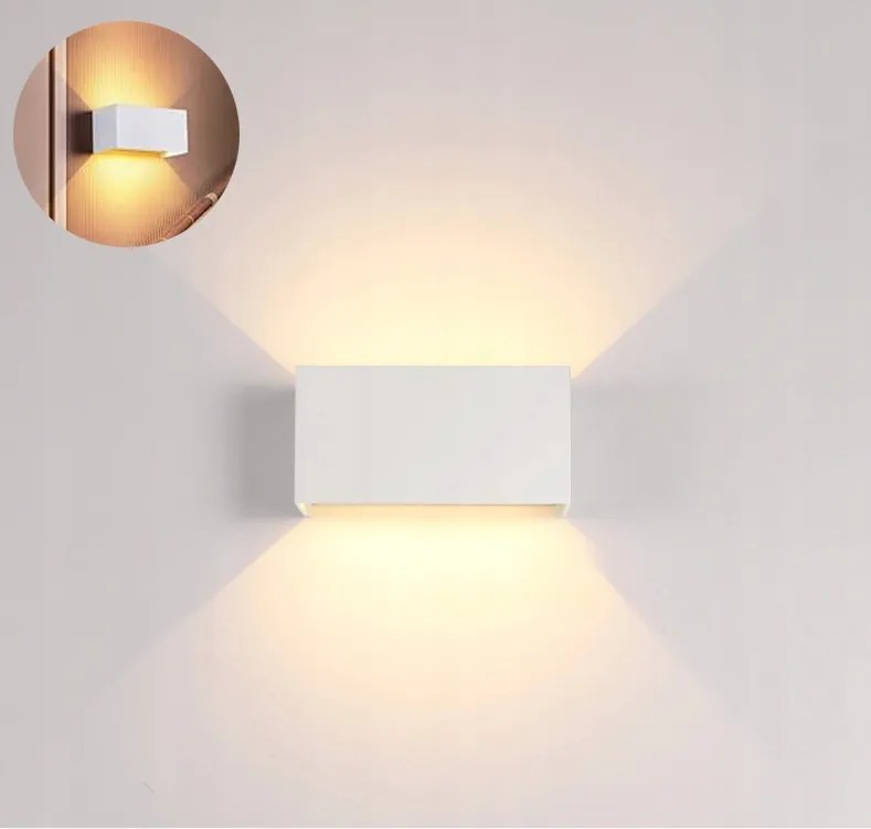 Nástěnná fasádní Led lampa Venkovní zahradní nástěnné svítidlo IP65 Nahoru Dolů 24W