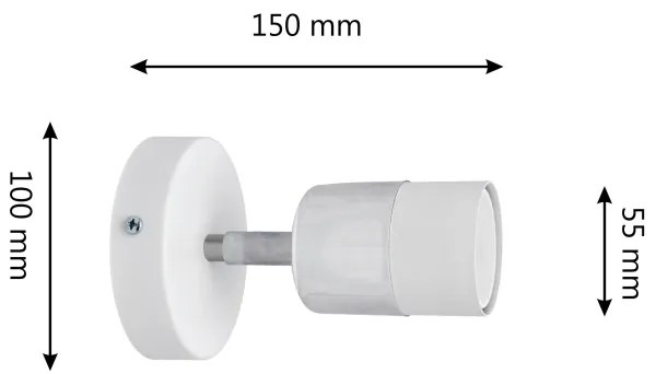 LED Nástěnné bodové svítidlo TUBSSON 1xGU10/4,8W/230V bílá/lesklý chrom