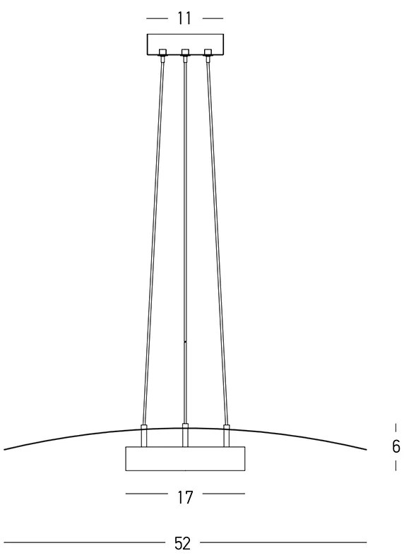 Zambelis 22131 závěsné LED svítidlo bílé, 20W, 3000K, 52cm