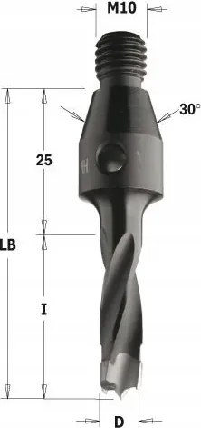 Cmt 343.080.12 Vrták Np gw-třp Hw D=8 I=50 LB=75 S=M10/30o Lh
