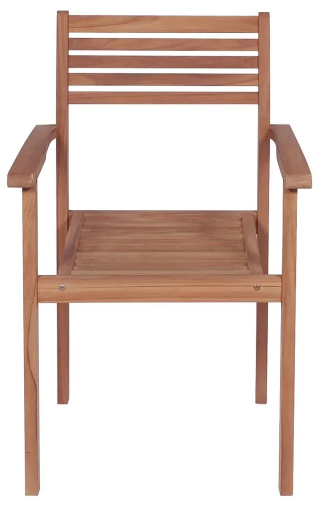 Stohovatelné zahradní židle s poduškami 6 ks masivní teak,  3072573