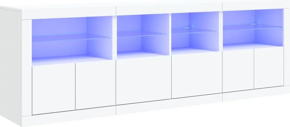 Příborník s LED osvětlením bílý 202 x 37 x 67 cm 3209009