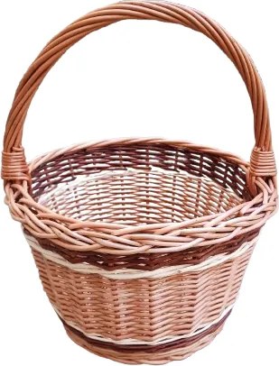 HRADIL Košík proutěný na houby a nákup HŘIBÁK IV. Rozměry koše: Průměr 20 cm x v.po ucho 27 cm, bez ucha 14 cm