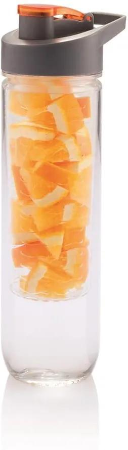 Oranžová lahev se sítkem XD Design Loooqs, 800 ml