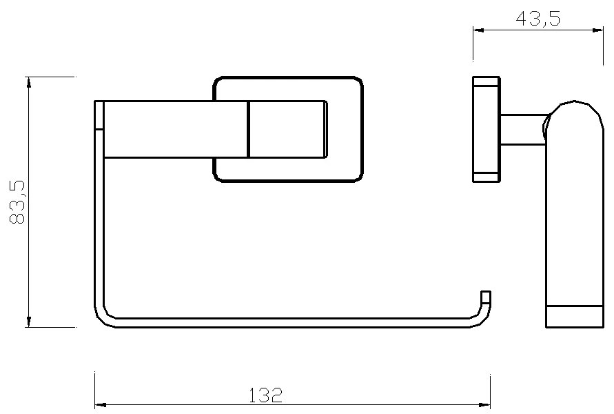 Novaservis - Závěs toaletního papíru GRETA, černá matná, AGR33BL