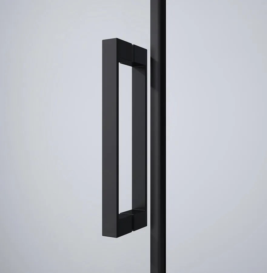 Gelco DRAGON BLACK sprchové dveře do niky 80 x 200 cm posuvné černá čiré sklo GD4280B