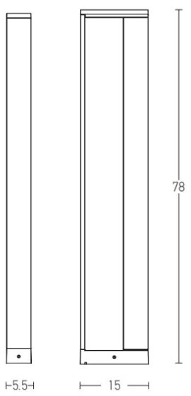 Zambelis E208 - LED Venkovní lampa LED/10W/230V IP54 antracit