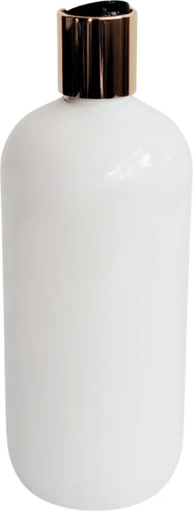 Dávkovač na mýdlo 500 ml bílý s černo-zlatým DISC TOP BELA