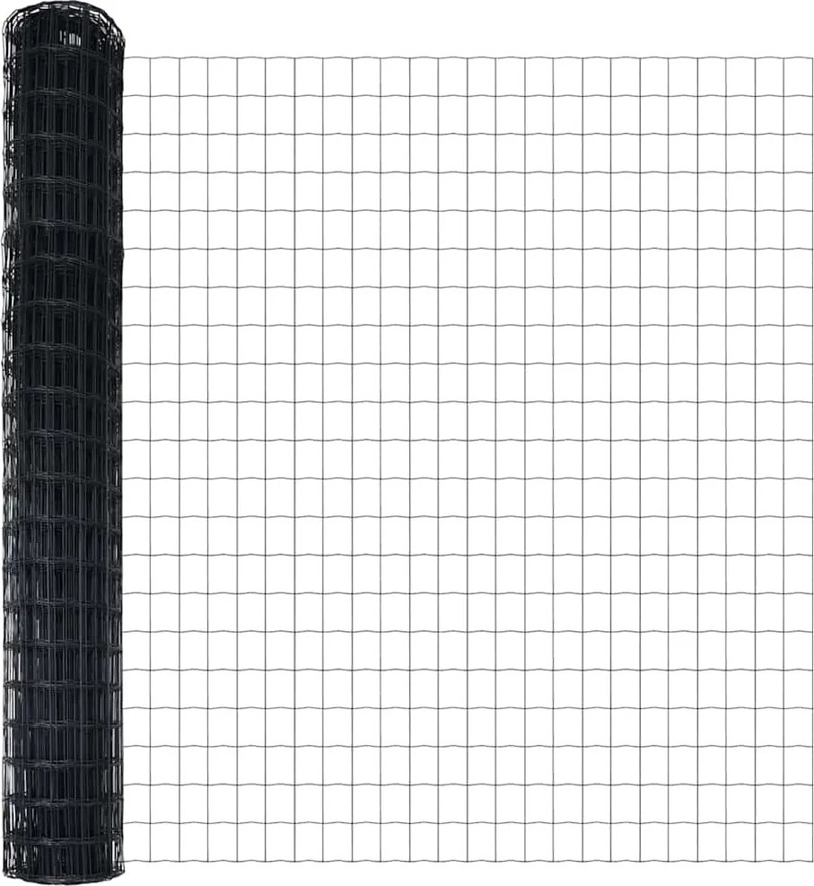 Evropský plot se hroty 10 x 1,6 m Ocel potažená PVC Šedá 3350708