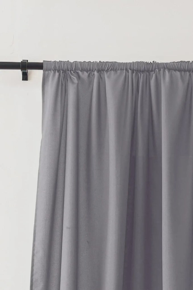 Závěs OXFORD LIGHT 140x250 cm, světle šedý Zavěšení: Řasící páska