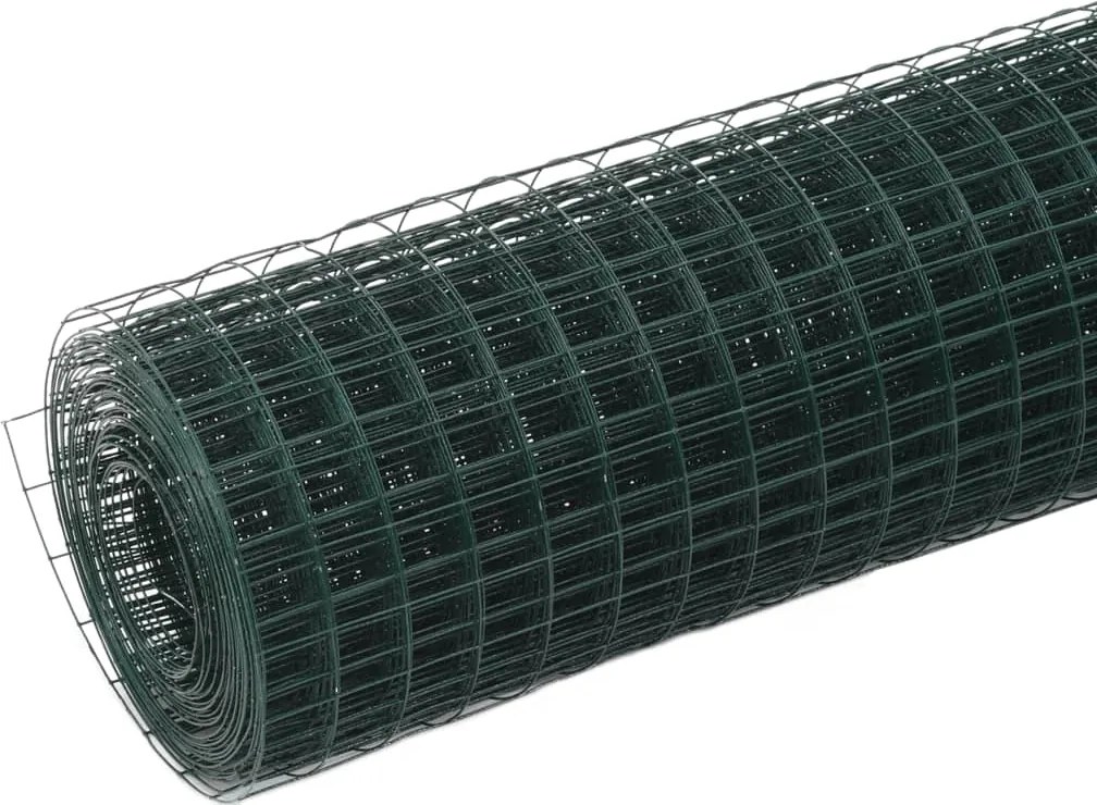 Pletivo ke kurníku ocel PVC vrstva 10 x 1,5 m zelené 143627