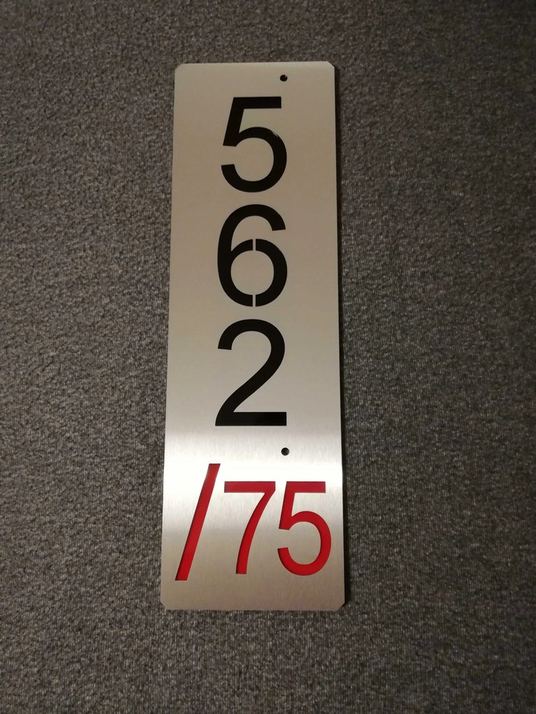 Domovní číslo tabulka 4a Velikost: 15 x 42 cm  (XL)
