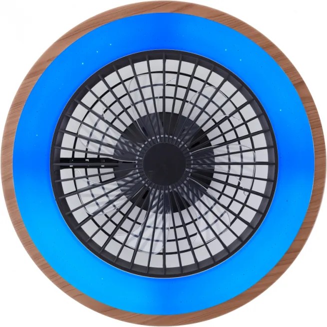 Brilliant G60060/09 Stmívatelné LED svítidlo SLIMLINE NATUR & reverzn VENTILÁTOR + funkce LED