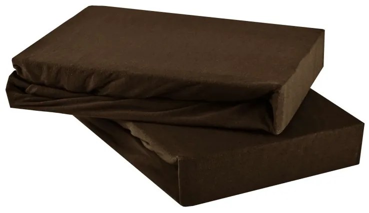 Prostěradlo tmavě hnědé jersey EMI, Dětská plachta 70x140