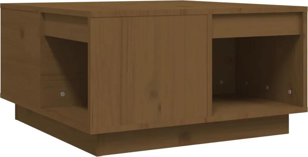 vidaXL Konferenční stolek 60x61x32,5 cm masivní borové dřevo [814532] Barva: medová hnědá