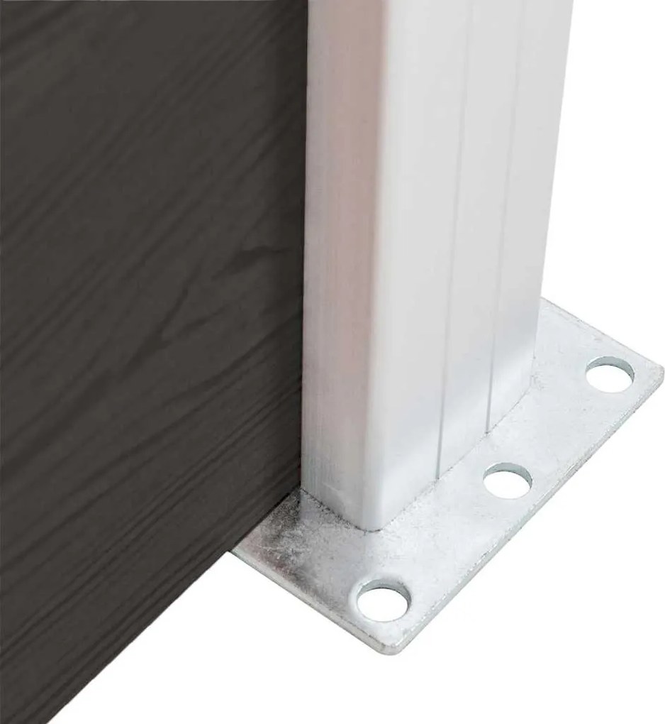 Plotový dílec WPC 175 x 105 cm černý 148976