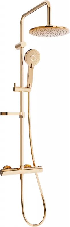 Mexen KX33 sprchový set s termostatickou baterií Kai, růžovo-zlatá, 771504091-60