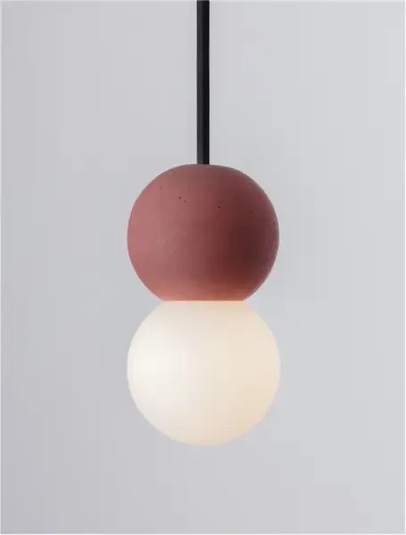 LED červený designový lustr Zero