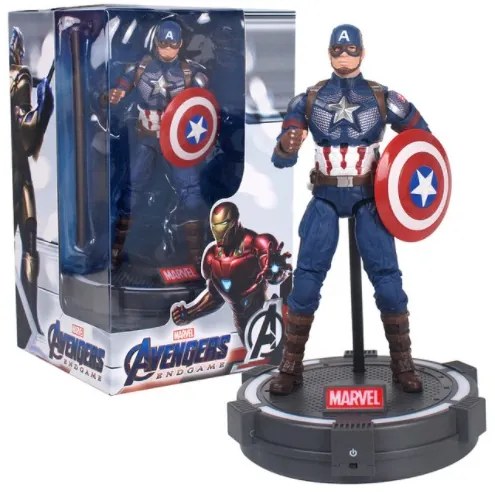 Figurky hrdinů Marvel s vlastním držákem nebo otočným podstavcem Varianta: Captain America, End Game + otočný podstavec
