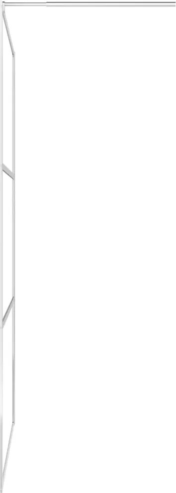 Zástěna do průchozí sprchy s policí chrom 100x195 cm ESG/hliník 3185499
