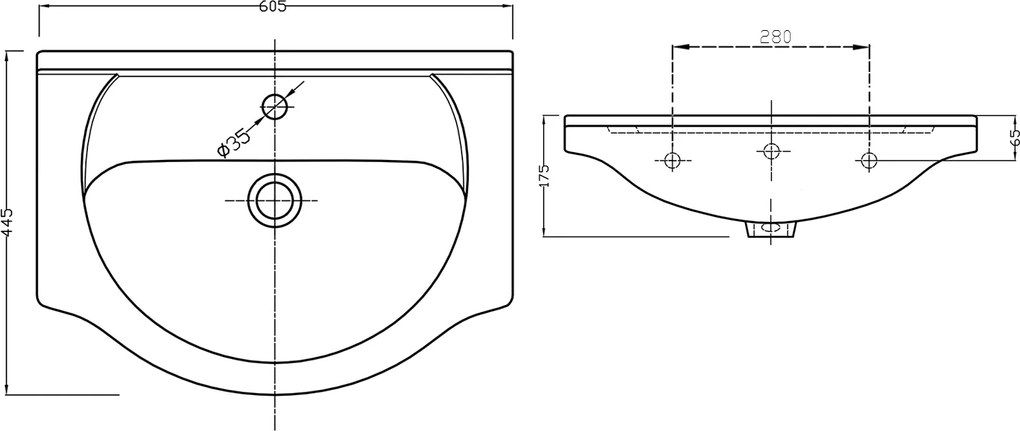 Aqualine Aqualine, SIMPLEX ECO 60 umyvadlová skříňka 58,5x83,5x30,7cm, SIME600