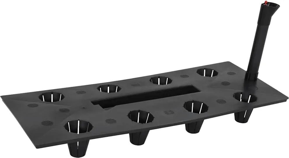 Vyvýšený záhon antracitový 60 x 25 x 46 cm PP ratan 152208