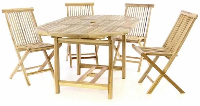 DIVERO 57281 5-dílná sestava zahradního nábytku z teakového dřeva