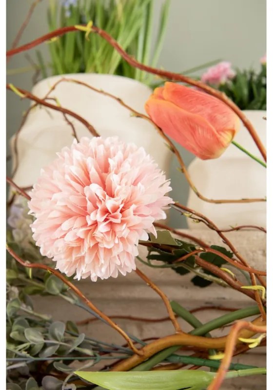 Umělá květina světle růžová chryzantéma – 54 cm