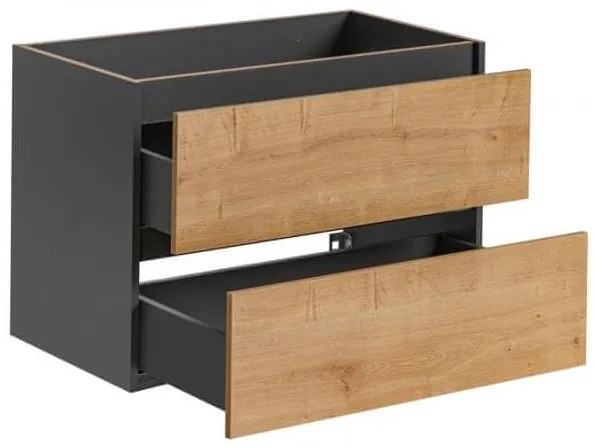 Comad COMAD MONAKO GREY OAK 821 Skříňka pod umyvadlo 80cm - Comad