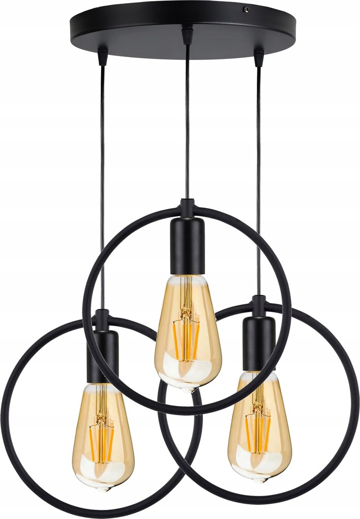 závěsné stropní svítidlo Zwis Edison Loft 3 E27 kruh