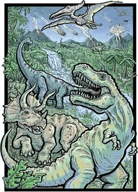 CLOUDBERRIES Puzzle Dinosaurs 3D / 500 dílků / s 3D brýlemi