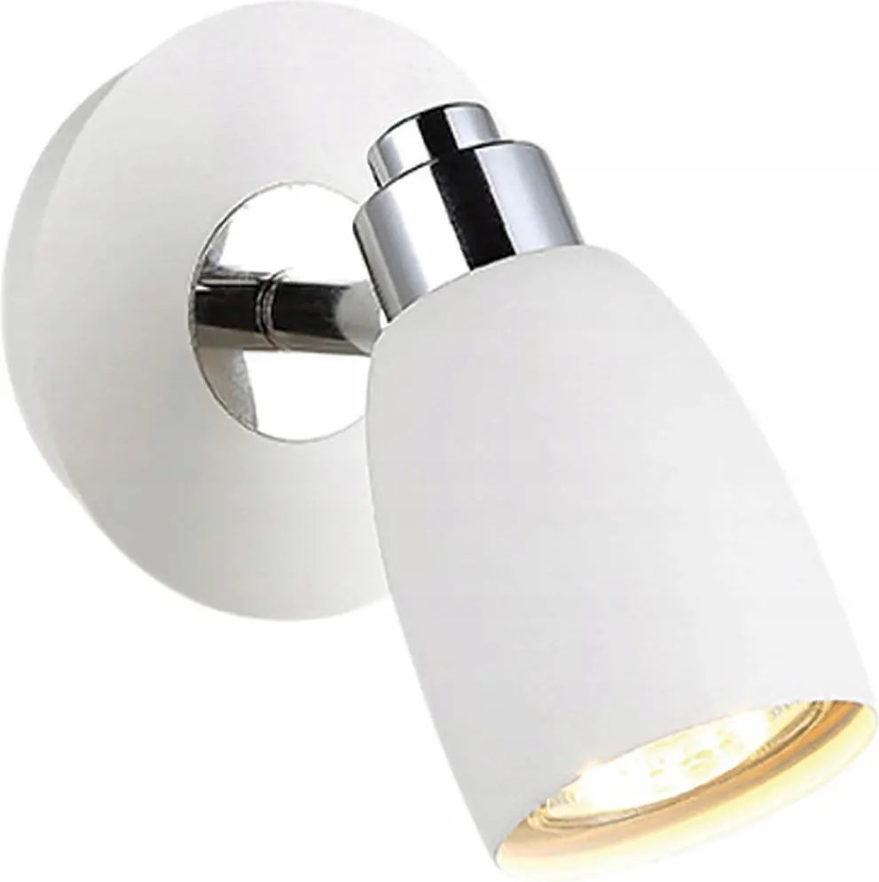 Nástěnná lampa K-8007W-1 Wh Kaja, nastavitelný reflektor, kovová bílá barva