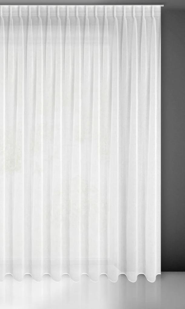 Bílá záclona na flex pásce LAYLA 300x300 cm