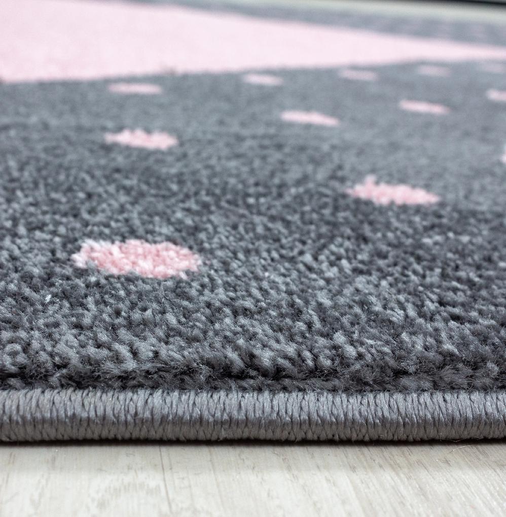Ayyildiz koberce Dětský kusový koberec Bambi 830 pink kruh ROZMĚR: 120x120 (průměr) kruh