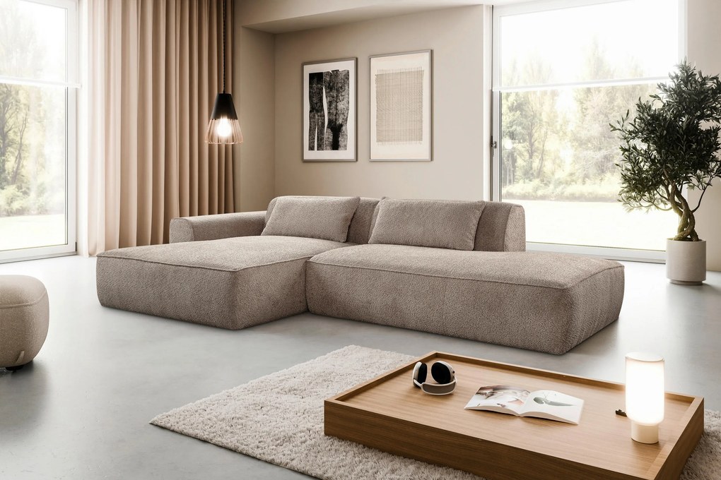 XXXLutz ROHOVÁ SEDAČKA, plast, textil, kompozitní dřevo, šedohnědá MID.YOU - Sedací soupravy - 000694009635
