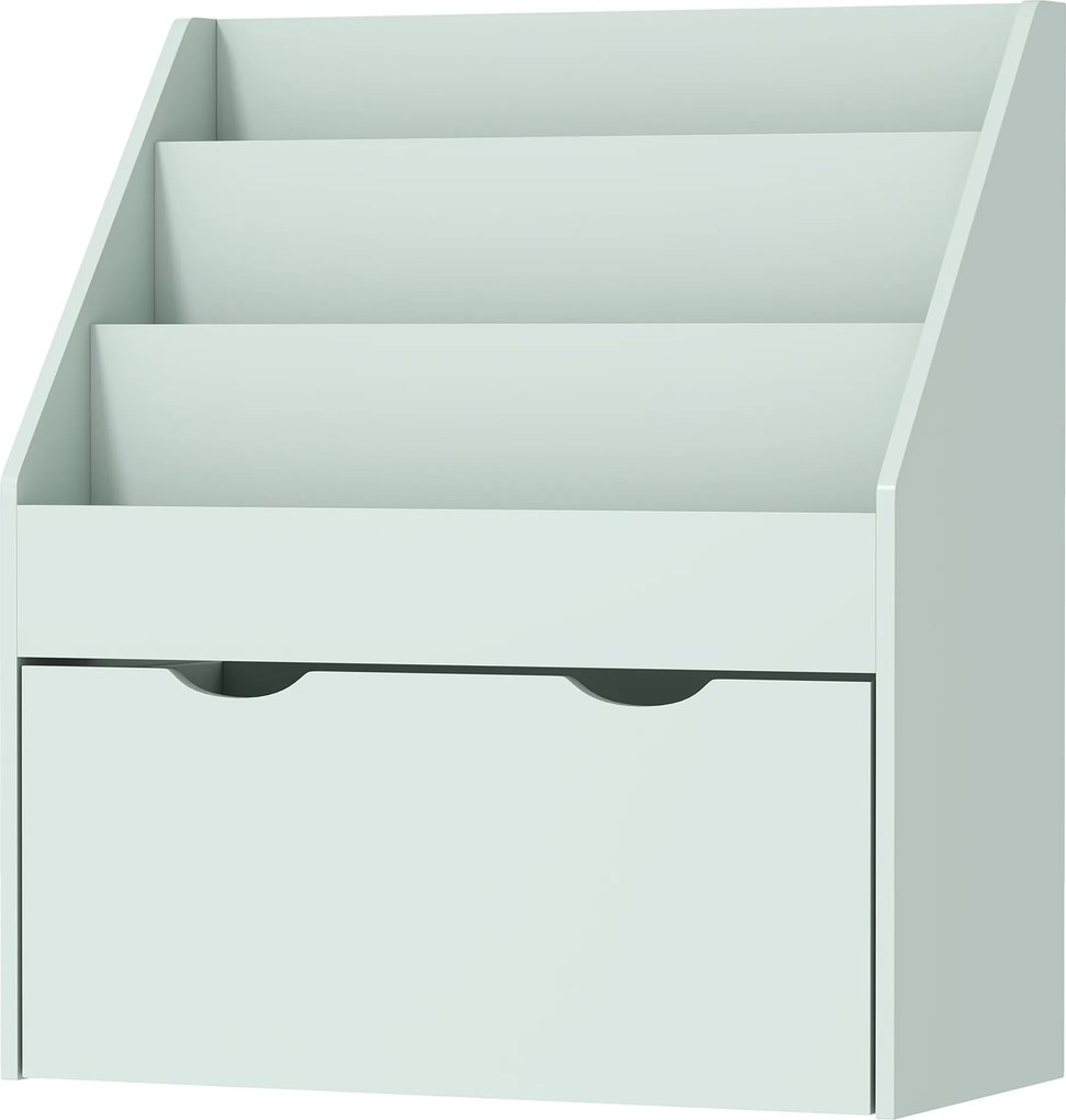 AIYAPLAY dětský regál s více funkcemi s 3 policemi a zásuvkou, 62,5D x 30Š x 70V cm, zelený