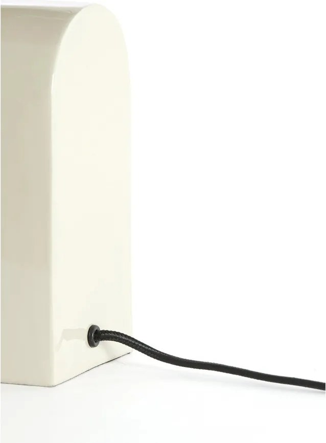 Krémová kovová stolní lampa (výška 38 cm) Cardona – Light &amp; Living