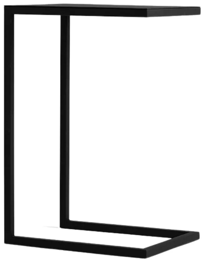 Nordic Design Černý kovový odkládací stolek Volme 30 cm