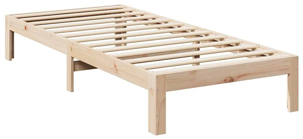 Postel bez matrace voskově hnědá 90 x 200 cm masivní borovice