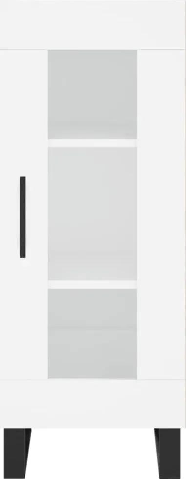 vidaXL Skříň highboard 34,5 x 34 x 180 cm kompozitní dřevo [3199065] Barva: bílá s vysokým leskem