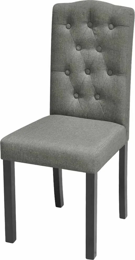 Jídelní židle 6 ks šedé textil 272247