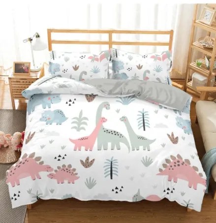 3-dílné ložní povlečení Dinosauři Varianta: set 02, Velikost: King: 220*240 cm +  50*75 cm